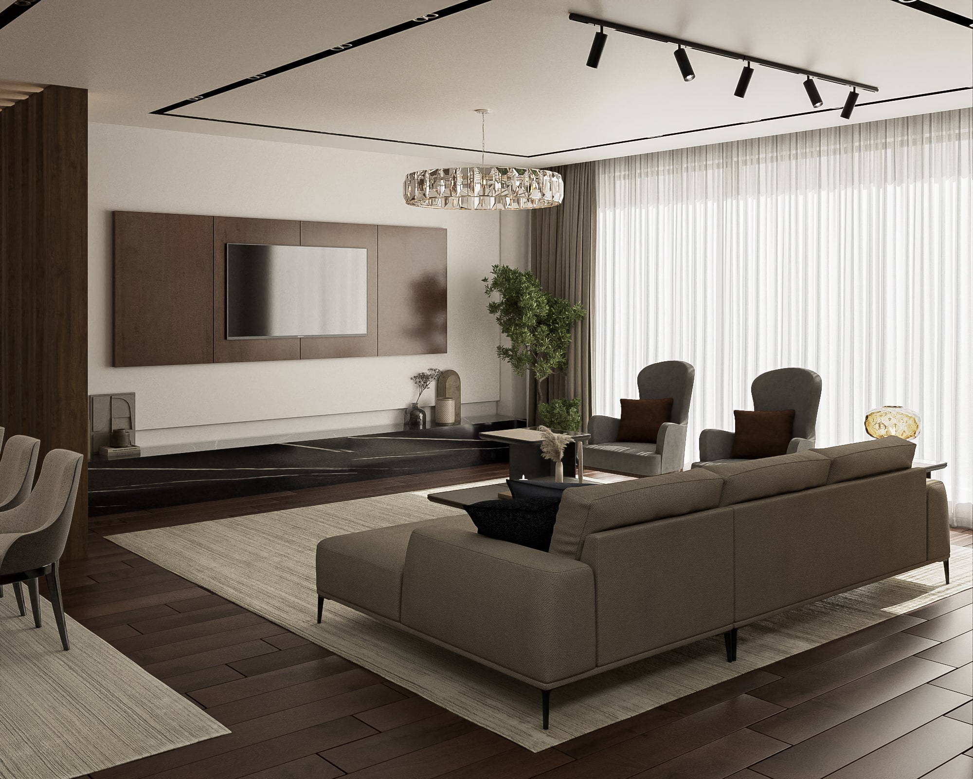 Living and Dining Room - Archvisionstudio